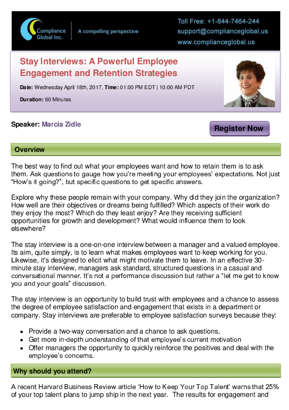 (PDF) Stay Interviews: A Powerful Employee Engagement and Retention ...
