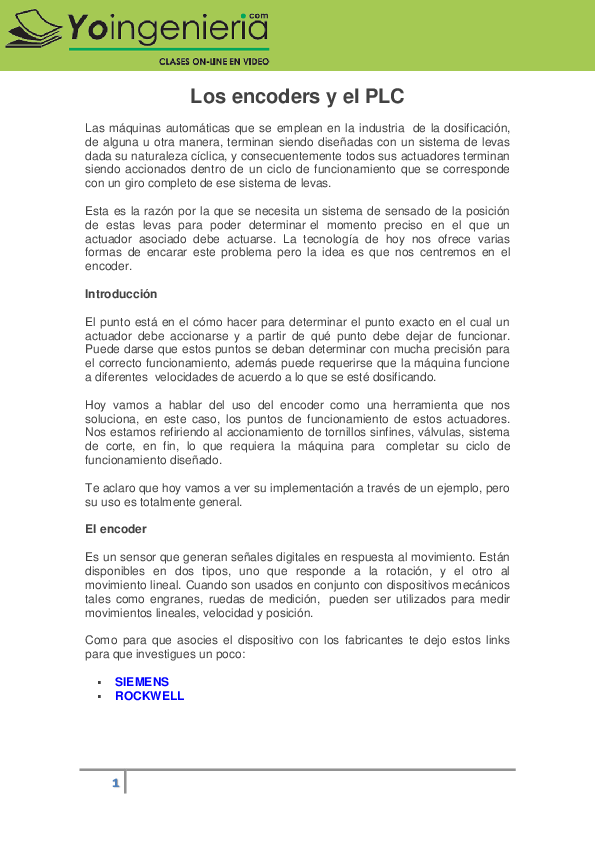 (PDF) Los encoders y el PLC