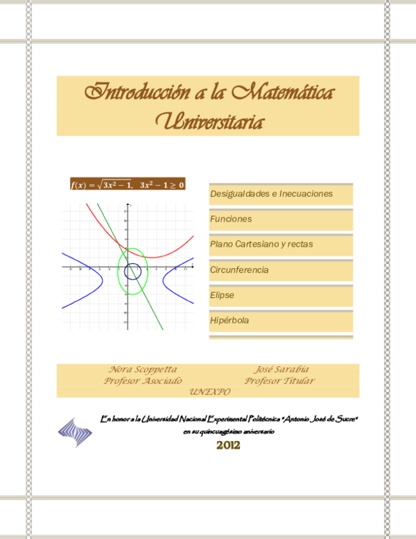 (PDF) Matematicas Universitarias