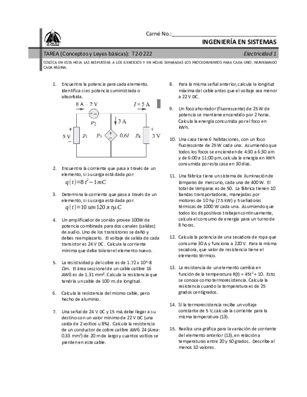 (PDF) INGENIERÍA EN SISTEMAS-Electricidad