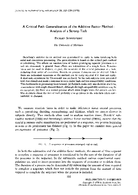 (PDF) A Critical Path Generalization of the Additive Factor Method ...