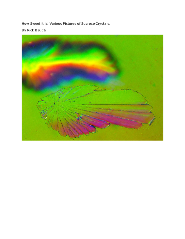 (DOC) How Sweet it is! Various Pictures of Sucrose Crystals