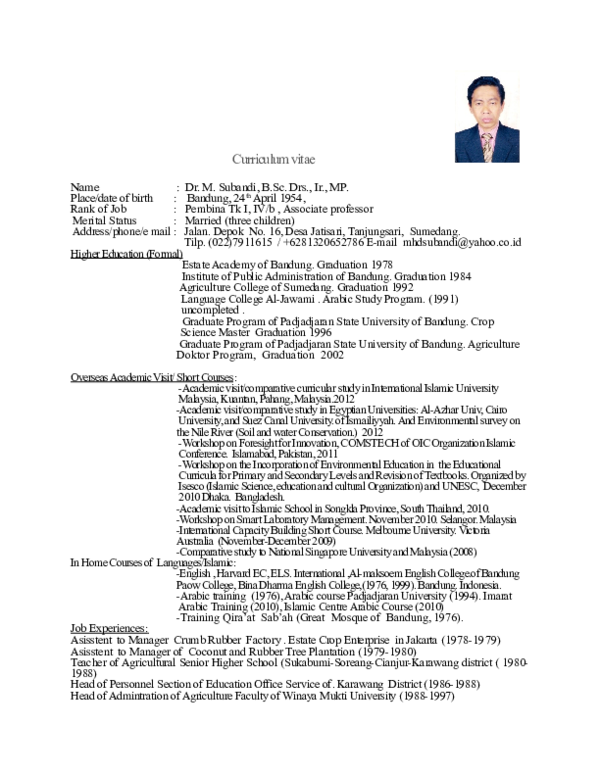 (DOC) Cv subandi uin