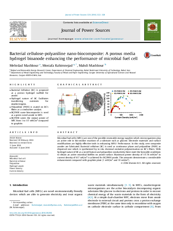 (PDF) Bacterial cellulose-polyaniline nano-biocomposite: A porous media hydrogel bioanode ...