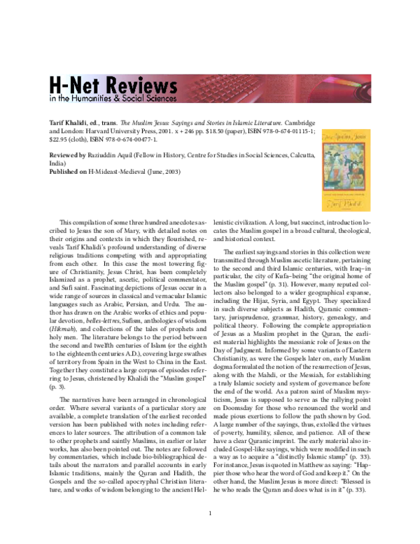 (PDF) The Muslim Jesus