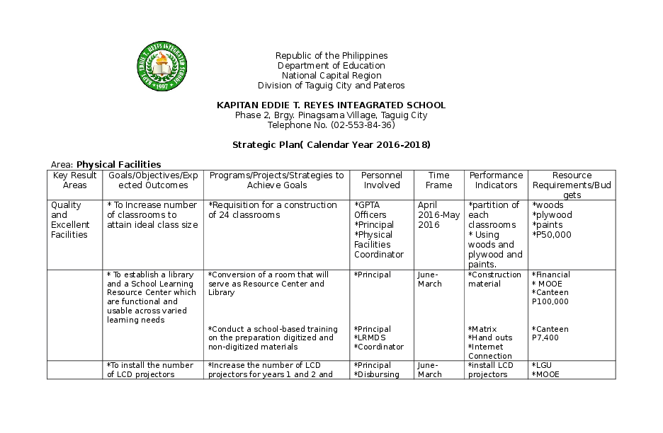 (DOC) Strategic Plan