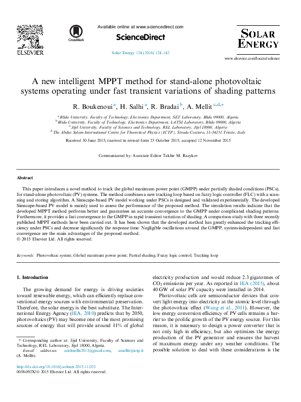 (PDF) A new intelligent MPPT method for stand-alone photovoltaic ...