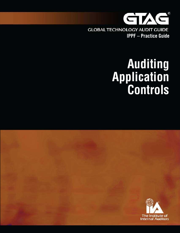 (PDF) Auditing Application Controls IPPF – Practice Guide
