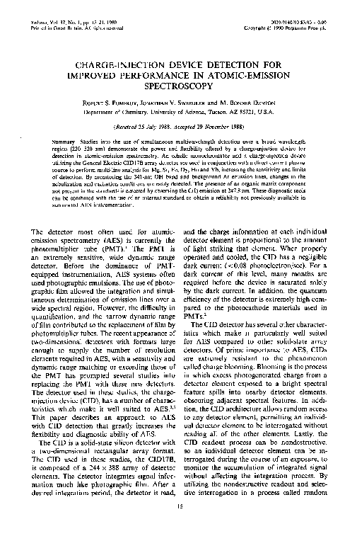 (PDF) Charge-injection device detection for improved performance in ...