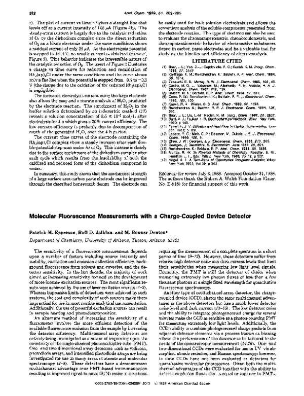 (PDF) Molecular fluorescence measurements with a charge-coupled device detector | Bonner Denton ...