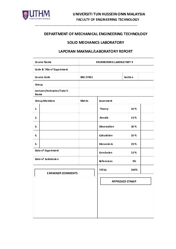 (PDF) UNIVERSITI TUN HUSSEIN ONN MALAYSIA FACULTY OF ENGINEERING ...
