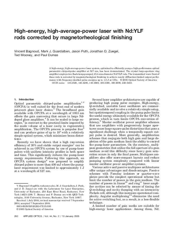 (PDF) High-energy, high-average-power laser with Nd:YLF rods corrected ...