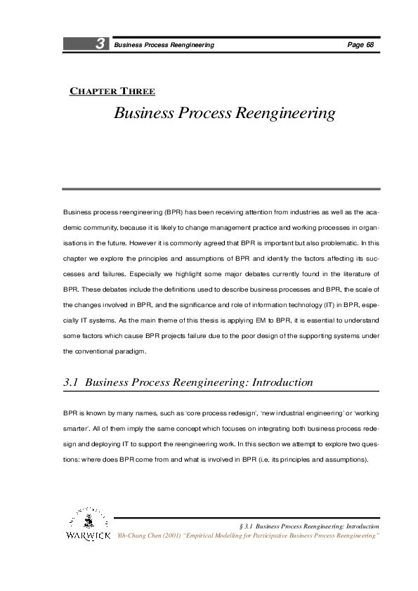(PDF) Business Process Reengineering Business Process Reengineering