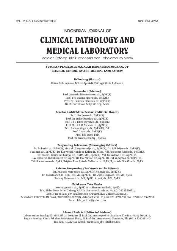 (PDF) CLINICAL PATHOLOGY AND MEDICAL LABORATORY
