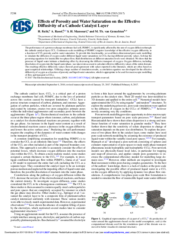 (PDF) Effects of Porosity and Water Saturation on the Effective Diffusivity of a Cathode ...