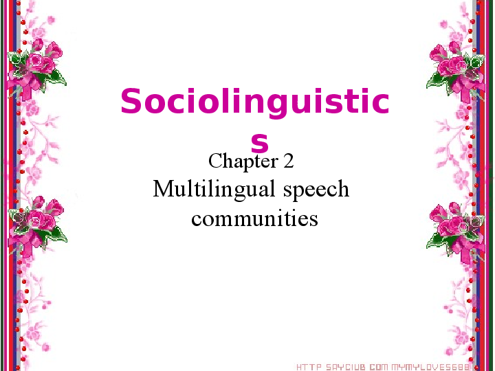 (PPT) sociolinguistics ( multilingual speech communities ) .ppt