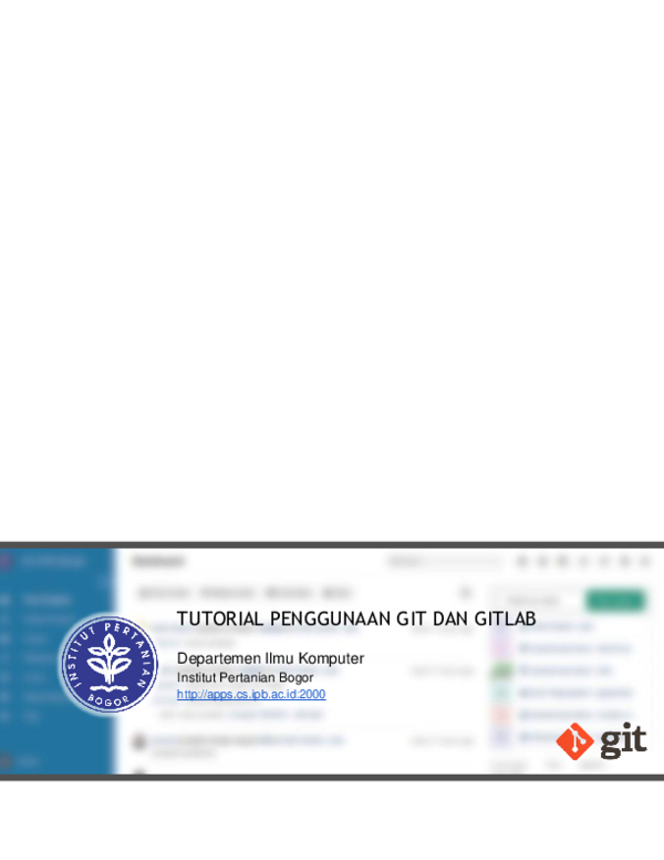 (PDF) TUTORIAL PENGGUNAAN GIT DAN GITLAB