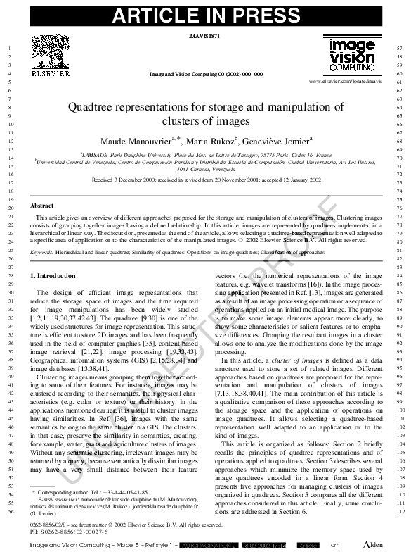 (PDF) Quadtree-Based Image Clustering Techniques