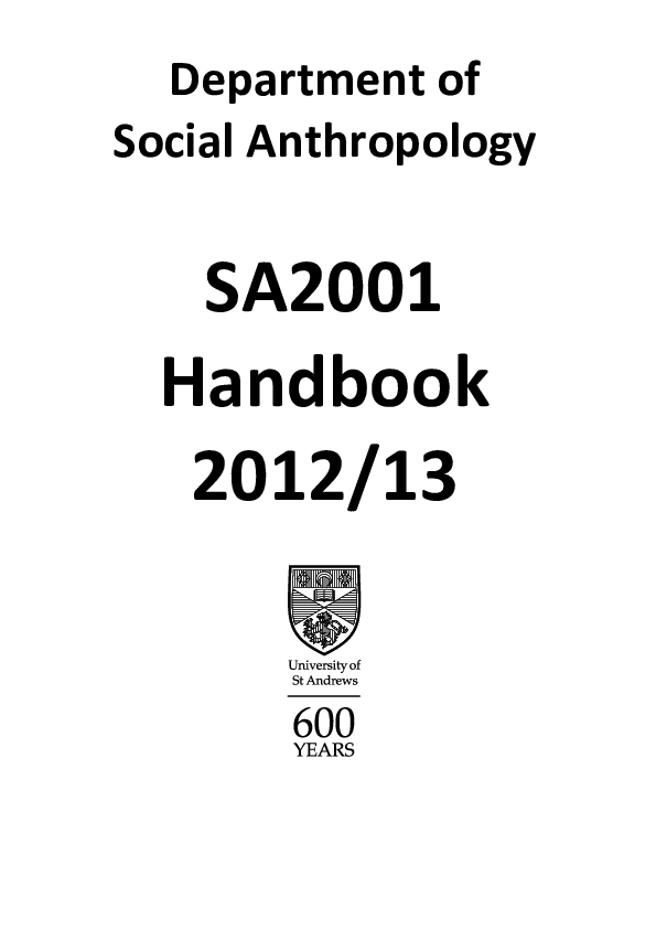 (PDF) SA2001 Handbook 2012/13