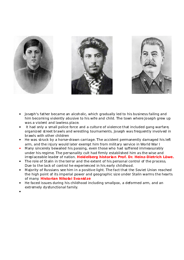 (DOC) Stalin personality and psychology