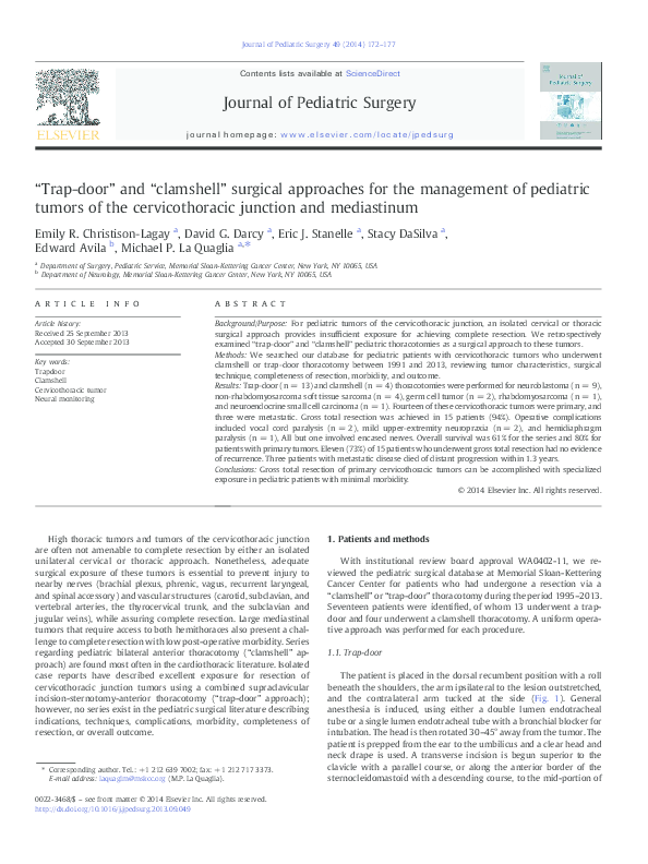 (PDF) “Trap-door” and “clamshell” surgical approaches for the ...
