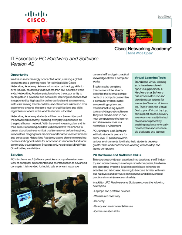 (PDF) IT Essentials: PC Hardware and Software Version 4.0