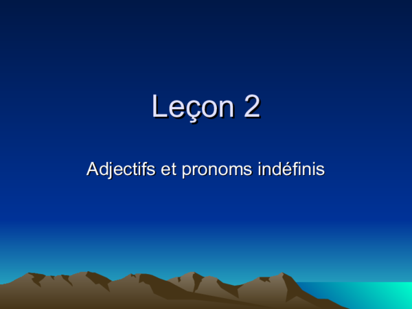(PPT) Bahaa magdy Les pronoms et adjectif indifines