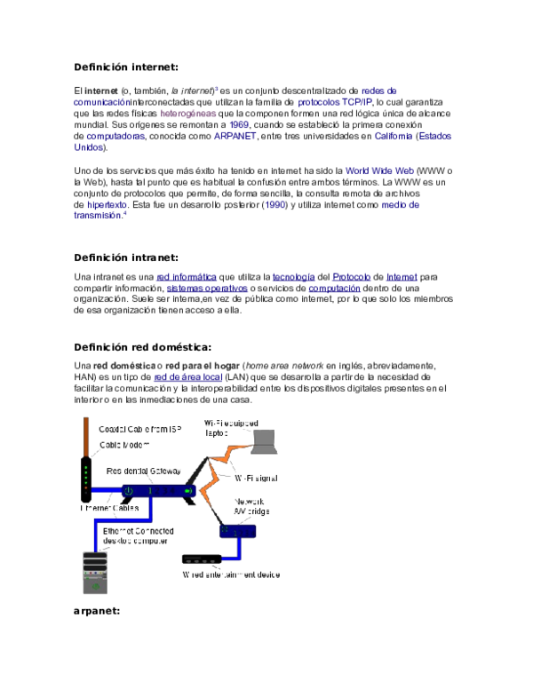 (DOC) Definición internet