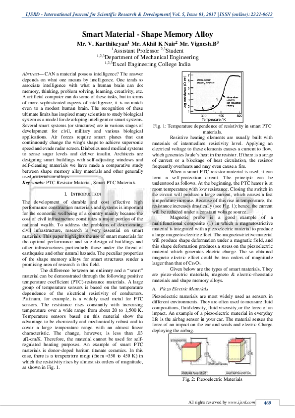 (PDF) Smart Material -Shape Memory Alloy