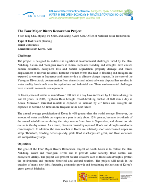 (PDF) The Four Major Rivers Restoration Project