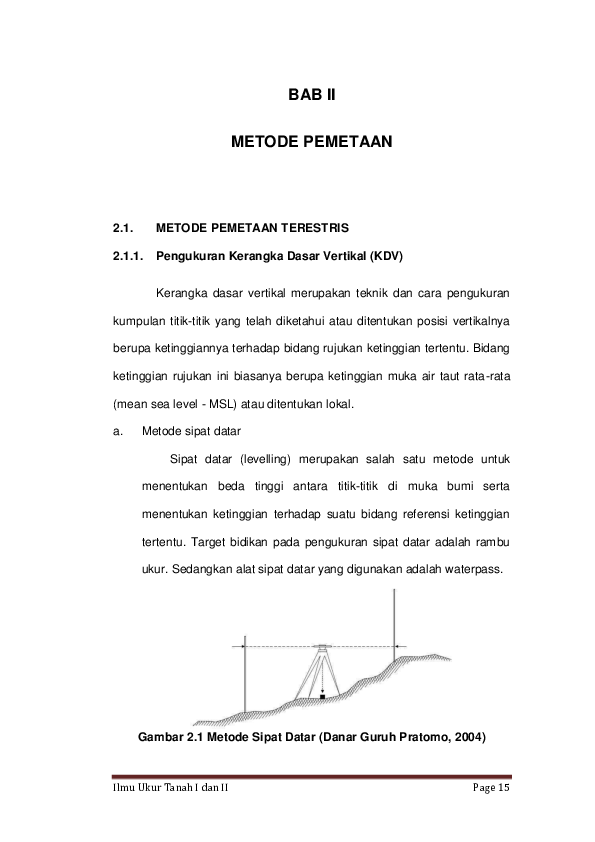 (PDF) BAB II METODE PEMETAAN