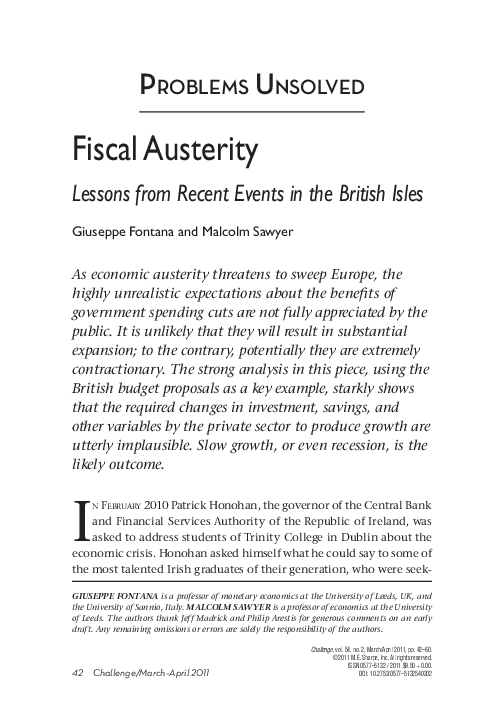 (PDF) The impact of austerity policies in the Eurozone: fiscal ...