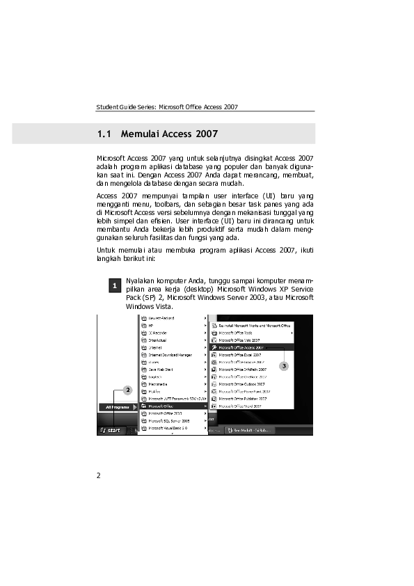 (PDF) Student Guide Series: Microsoft Office Access 2007