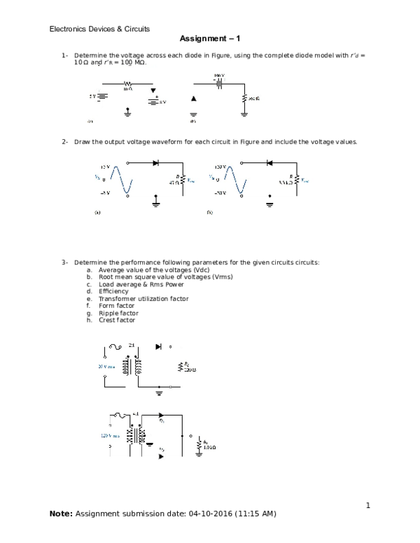 (DOC) Assignment -1 edc
