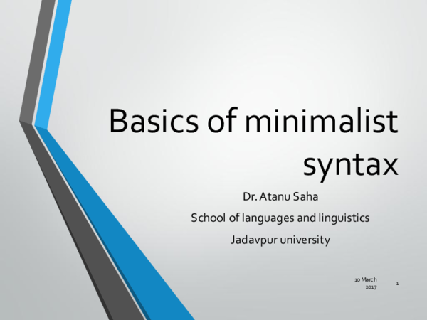 (PDF) Basics of minimalist syntax
