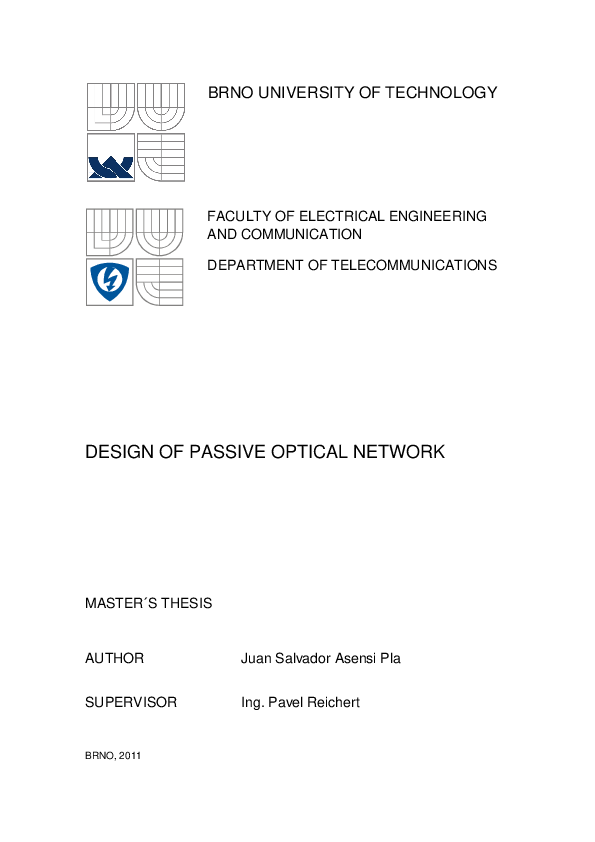 (PDF) DESIGN OF PASSIVE OPTICAL NETWORK