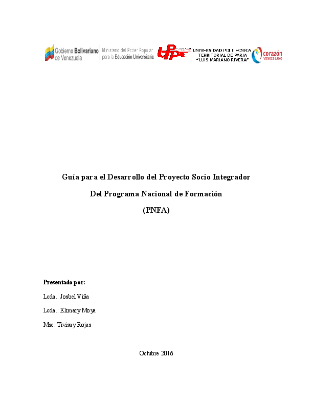 (PDF) Guía para el Desarrollo del Proyecto Socio Integrador