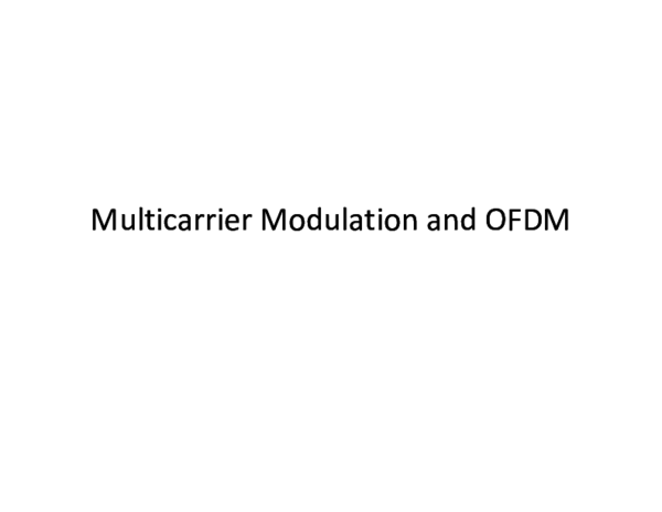 (PDF) Multicarrier Modulation and OFDM