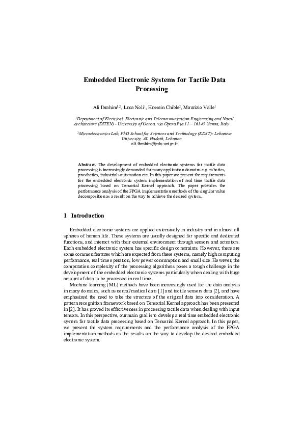 (PDF) Real-Time Tactile Data Processing Systems