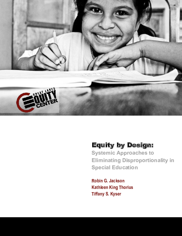 (PDF) Equity by Design: Systemic Approaches to Eliminating Disproportionality in Special Education
