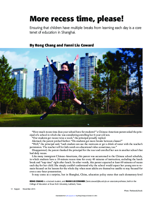 (PDF) more recess time, please