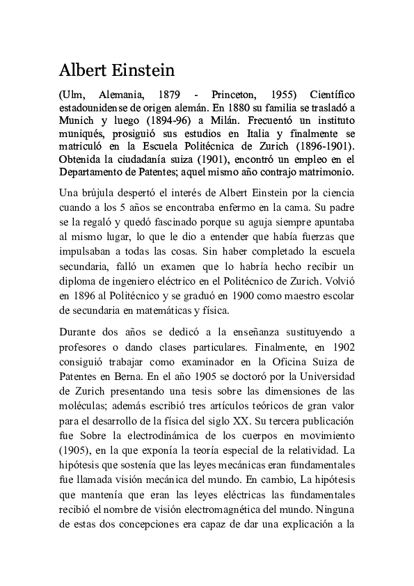 (DOC) Albert Einstein
