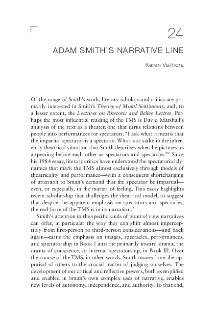 (PDF) ADAM SMITH'S NARRATIVE LINE in Adam Smith: His Life, Thought, and ...
