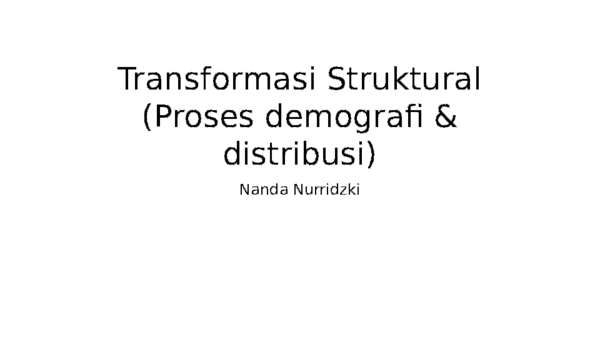 (PPT) Transformasi Struktural Demografi dan Kemiskinan | Bintan Kamila ...