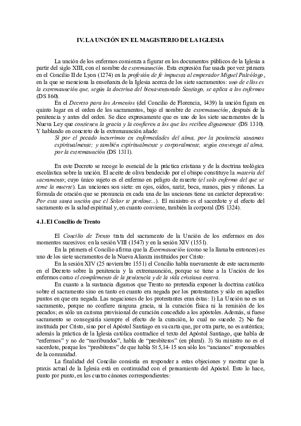 (DOC) LA UNCIÓN EN EL MAGISTERIO DE LA IGLESIA