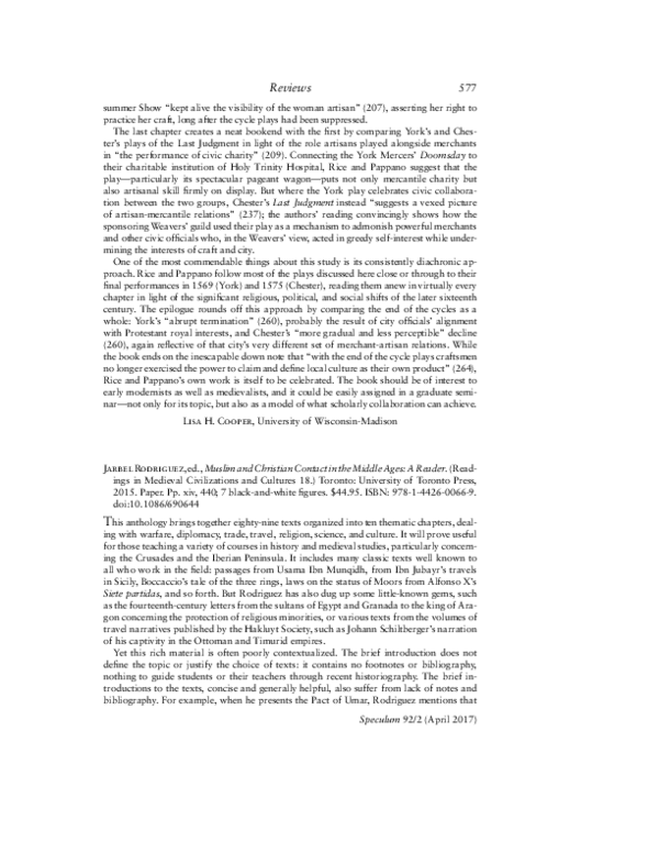 (PDF) Review of Jarbel Rodriguez, Muslim and Christian Contact in the ...