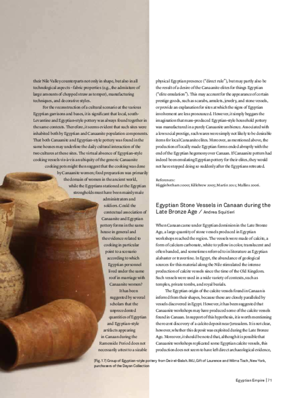 (PDF) Egyptian Stone Vessels in Canaan during the Late Bronze Age