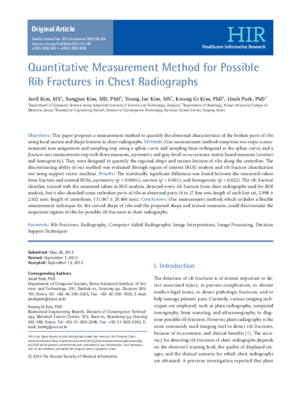 (PDF) Quantitative measurement method for possible rib fractures in ...