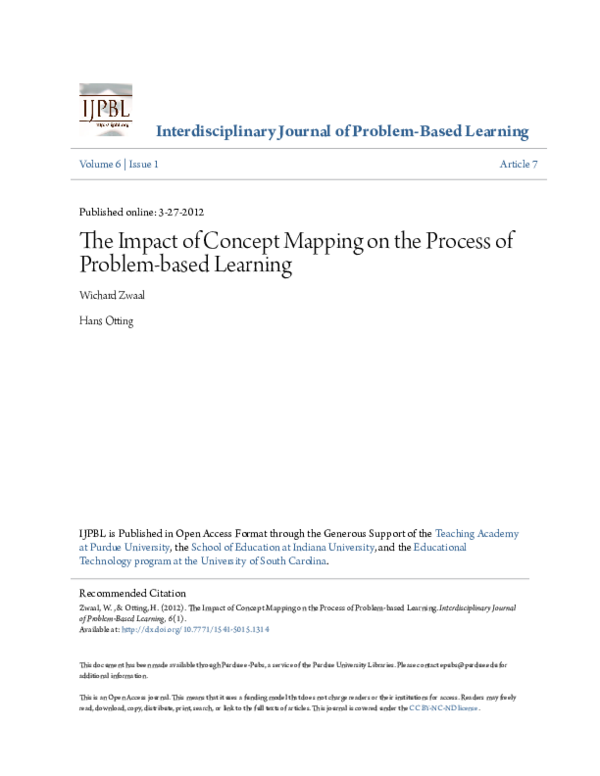 (PDF) The Impact of Concept Mapping on the Process of Problem-based ...
