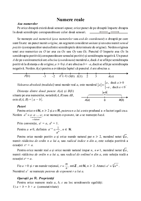 (PDF) Numere reale